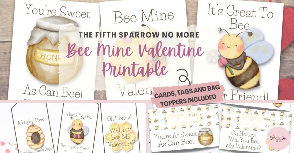 Bee My Valentine Printable - The Fifth Sparrow No More