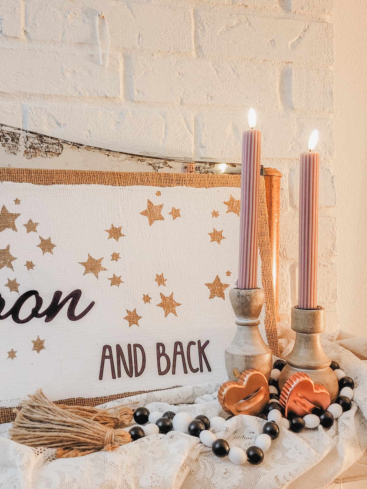 Love You To The Moon And Back Mantel For Valentine's - The Fifth ...