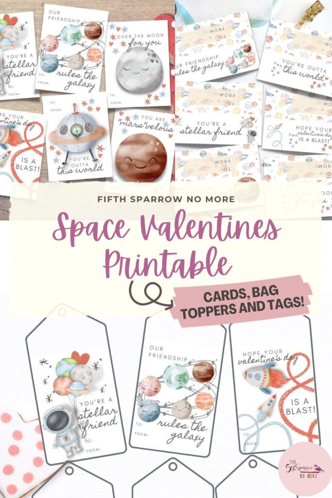 Printable Space Valentine Cards And An Easy DIY For Kids - The Fifth ...