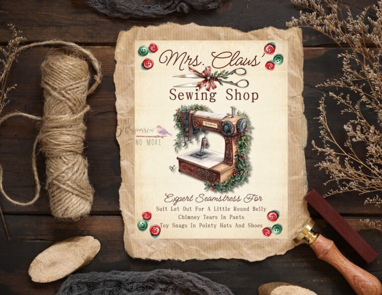 Mrs. Claus' Sewing Shop Printable - The Fifth Sparrow No More