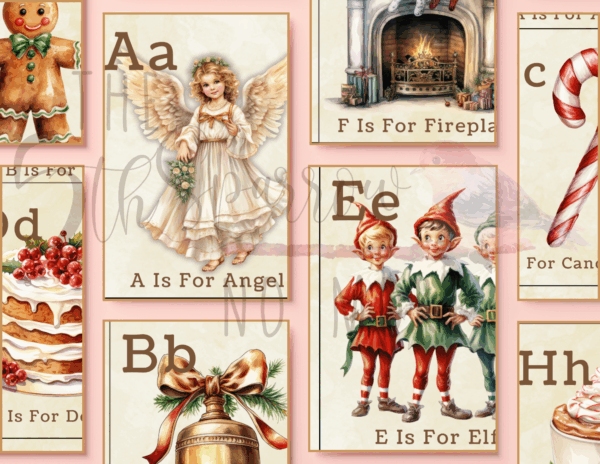 Printable Christmas Alphabet Cards - The Fifth Sparrow No More