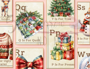 Printable Christmas Alphabet Cards - The Fifth Sparrow No More