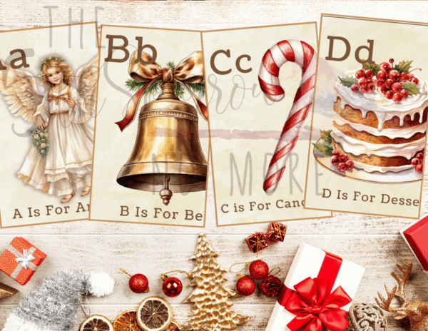 Printable Christmas Alphabet Cards - The Fifth Sparrow No More