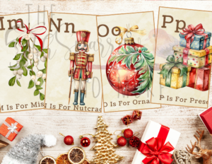 Printable Christmas Alphabet Cards - The Fifth Sparrow No More