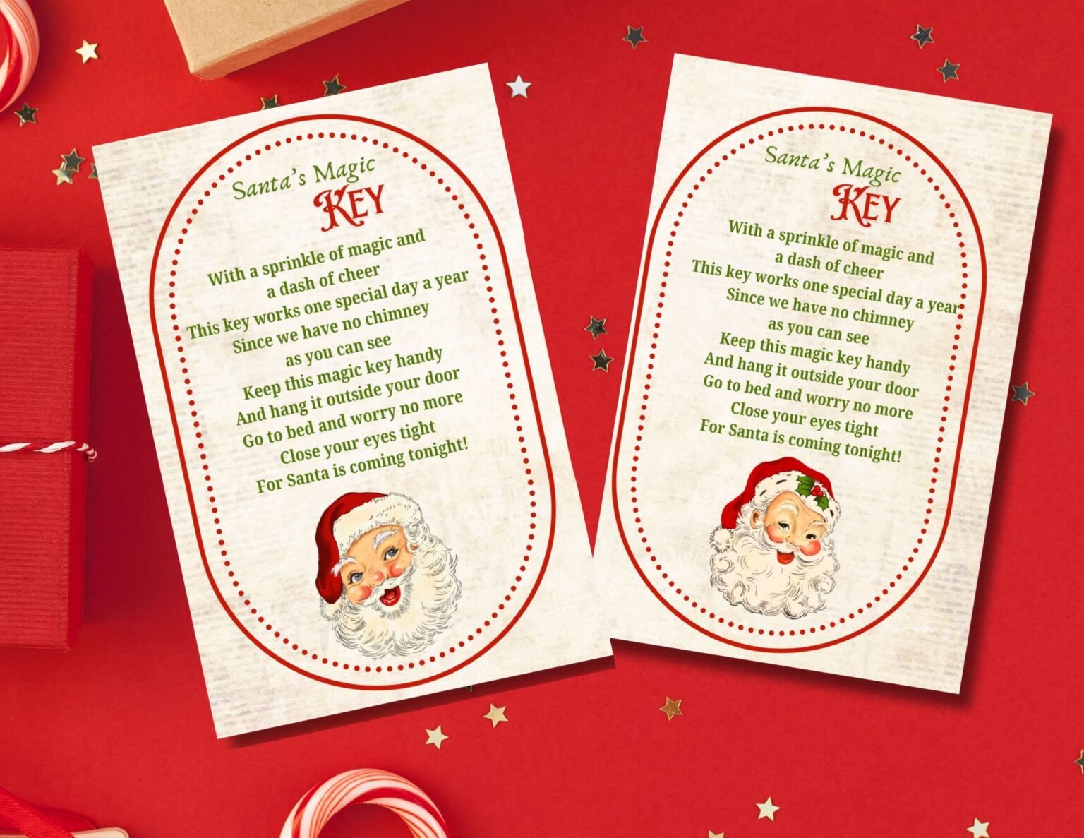 Santa's Magic Key Poem Printable Tag Set - The Fifth Sparrow No More